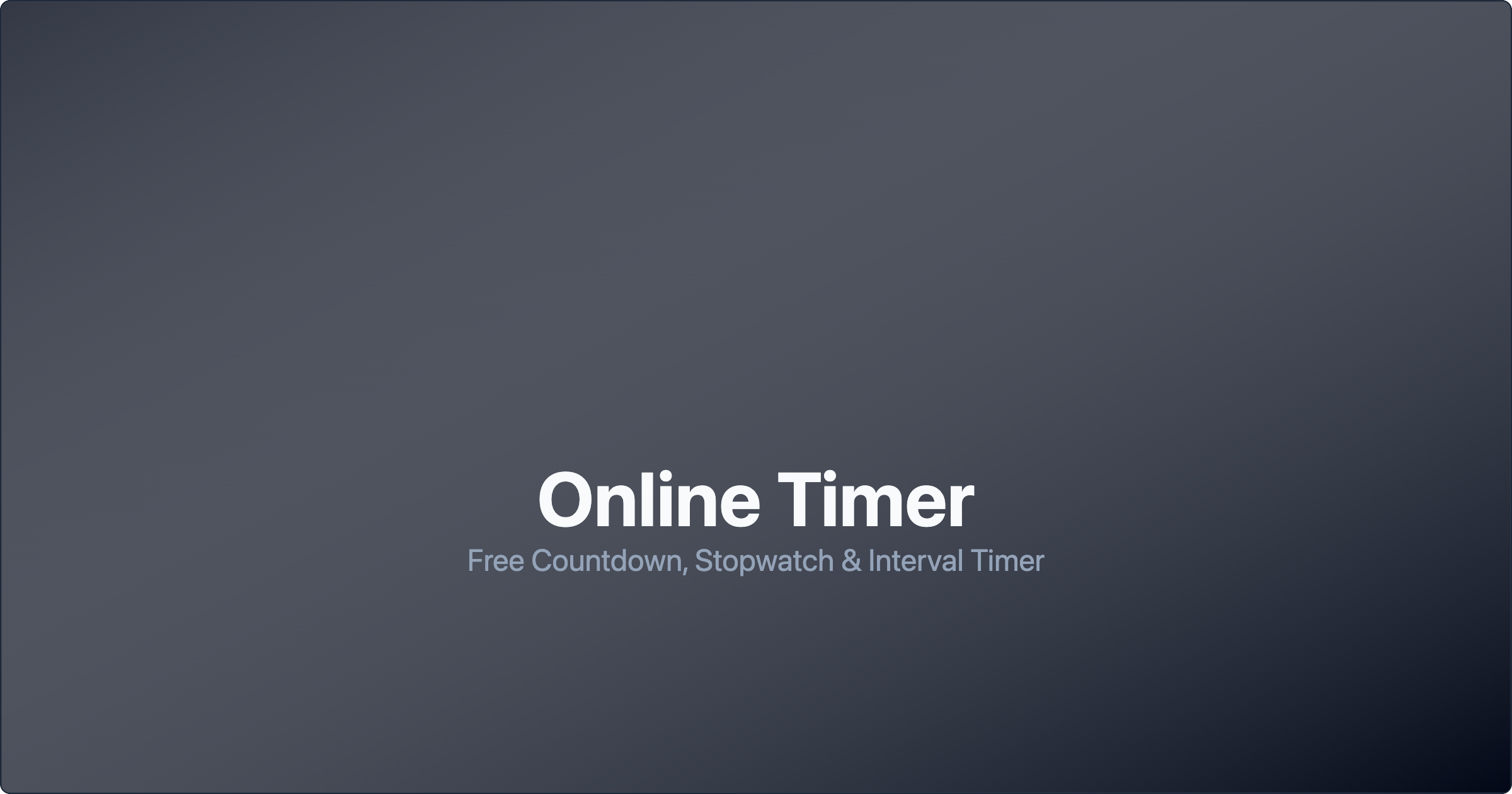 Online Timer - Free Countdown, Stopwatch & Interval Timer